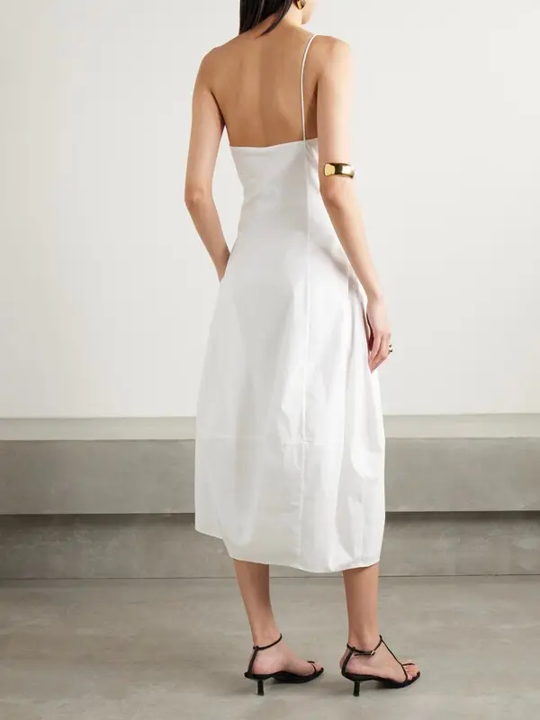 Cult Gaia Araceli One-shoulder Pleated Midi Dress