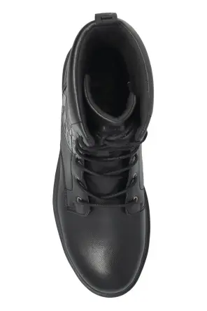 Versace Logo Printed Lace-up Boots