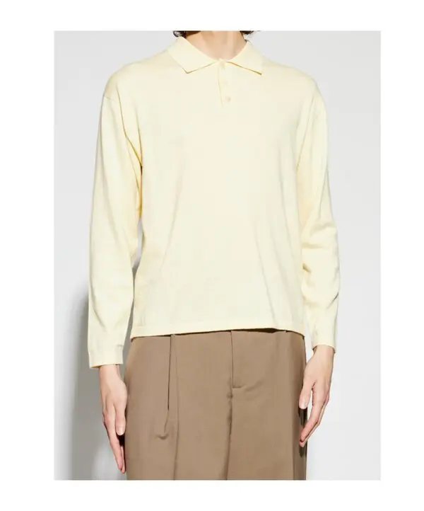 LISA YANG Button Long-sleeve Polo Shirt - Limone