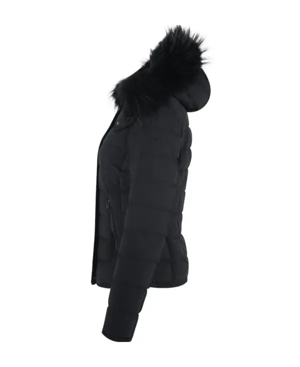 MONTECORE Hooded Down Puffer Jacket With Fur Trim