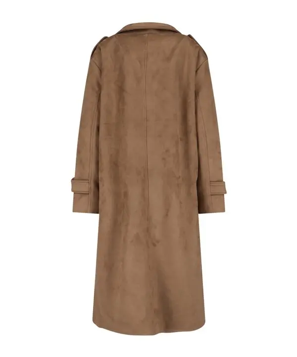 THE FRANKIE SHOP Pembroke Double-breasted Coat - Camel