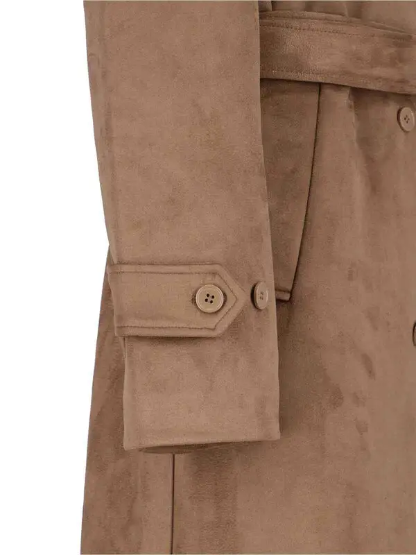 THE FRANKIE SHOP Pembroke Double-breasted Coat - Camel
