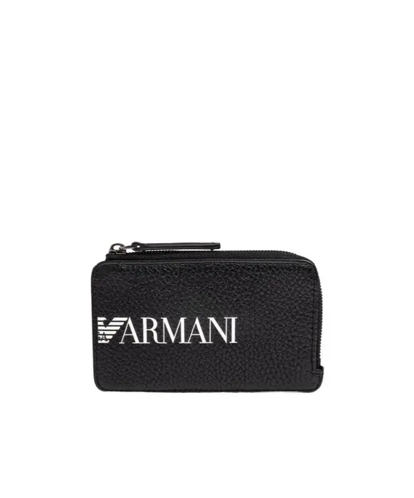 Emporio Armani Logo-plaque Zip-around Cardholder - Black