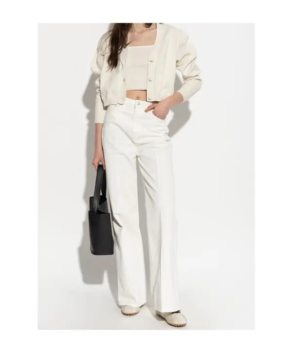 Officine Générale Eliane Square-neck Spaghetti Strap Top - White