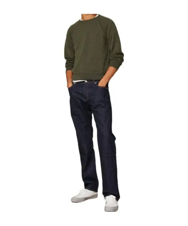 Officine Générale Raglan-sleeve Crew Neck Sweater - Olive