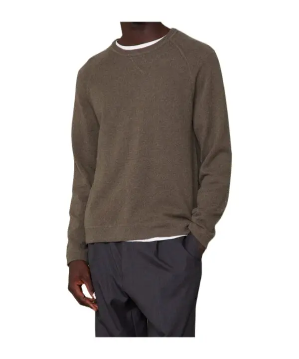 Officine Générale Nate Crew Neck Knitted Sweater - Olive