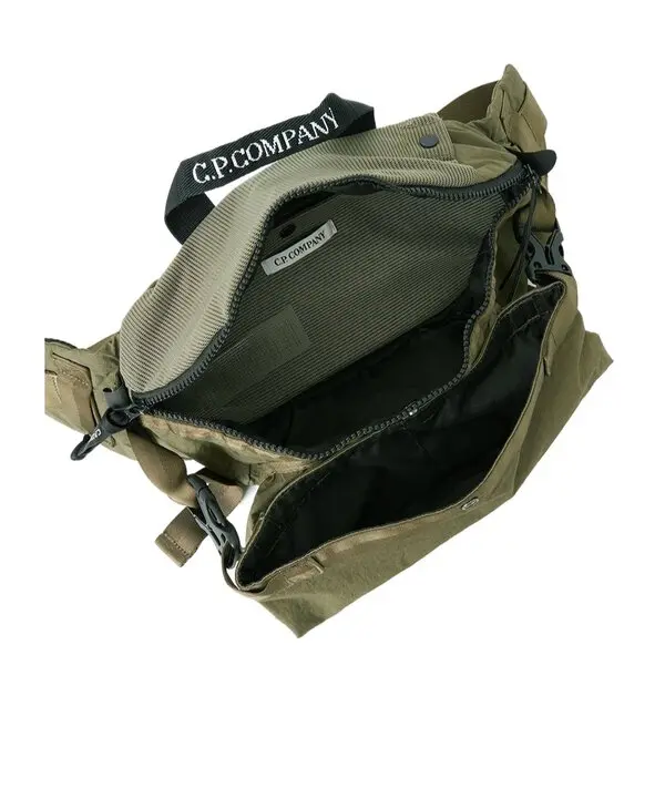 C.P. COMPANY Zippered Crossbody Bag With Top Handle - Khaki