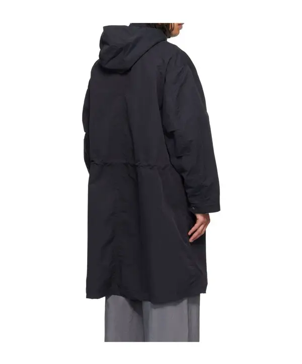 Studio Nicholson Water-repellent Nylon Taffeta Coat With Detachable Hood - Black