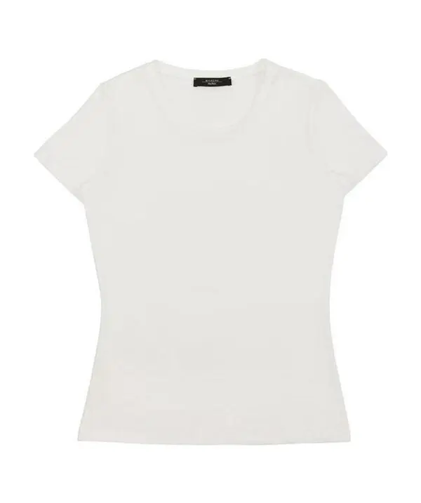 Max Mara Round Neck Short Sleeve T-shirt - White