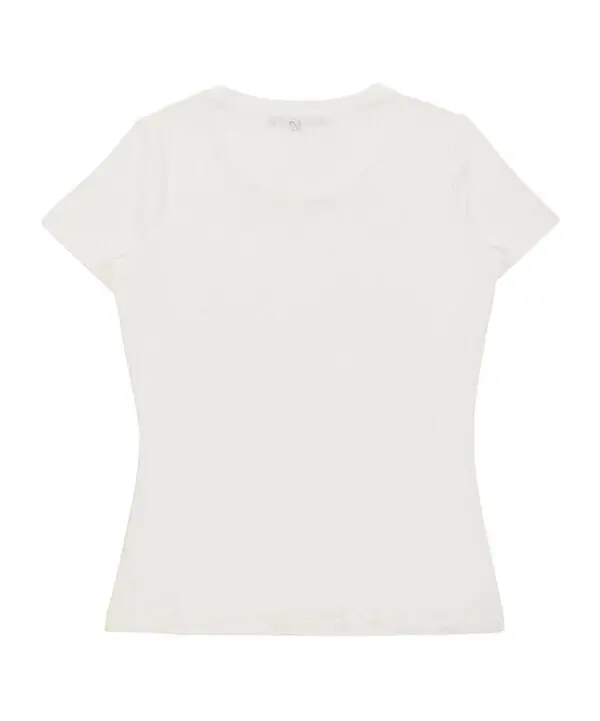 Max Mara Round Neck Short Sleeve T-shirt - White