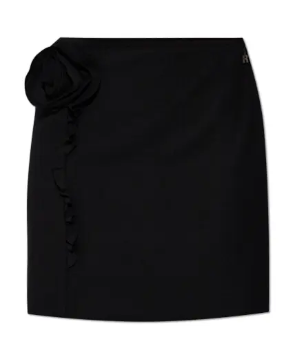 ROTATE BY BIRGER CHRISTENSEN Crepe Flower Mini Skirt - Black