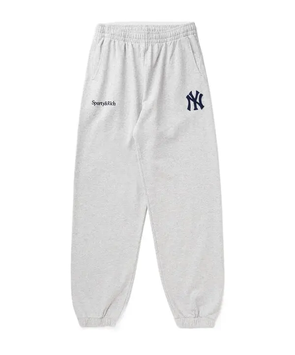 SPORTY  RICH Sporty & Rich Elastic Waist Sports Pants With Embroidered Logo