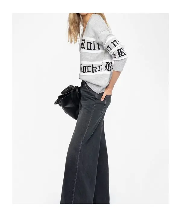 Zadig&Voltaire Rock & Roll" Jacquard Cardigan - Gray