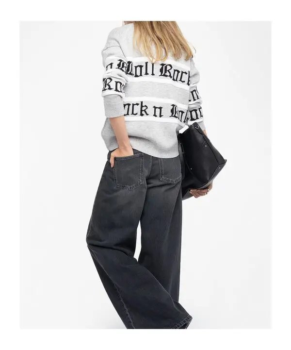 Zadig&Voltaire Rock & Roll" Jacquard Cardigan - Gray
