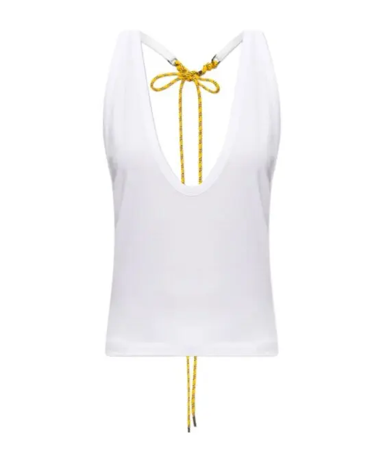 Dsquared2 Sleeveless Rope Detail Top - White