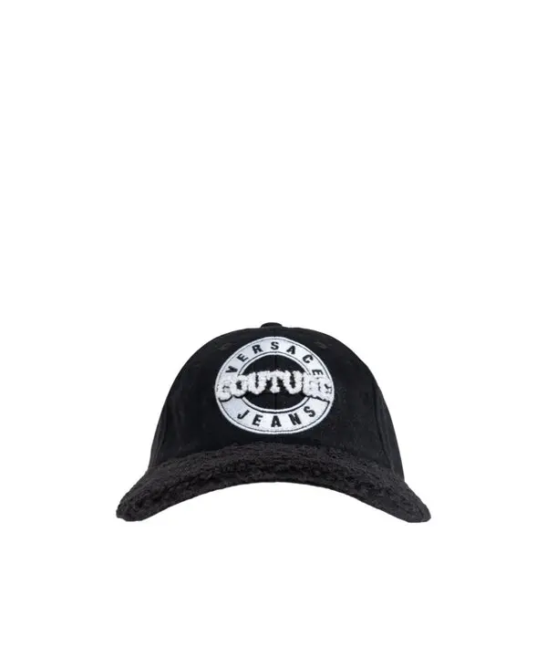 Versace Logo Embroidered Baseball Cap - Black