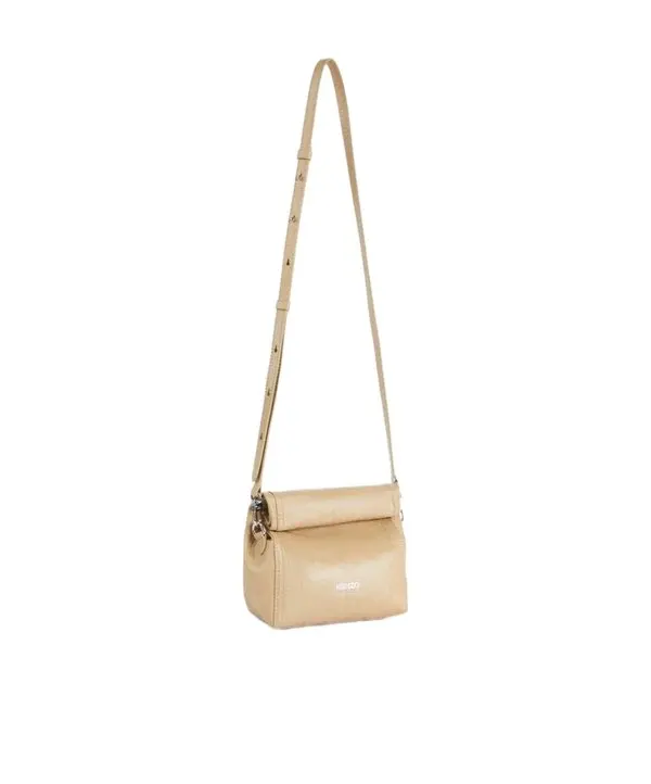 Kenzo Paper Strapped Pouch Bag - Dark Beige