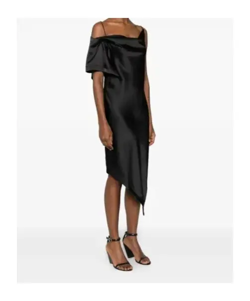 IRO PARIS Asymmetrical Draped Midi Dress