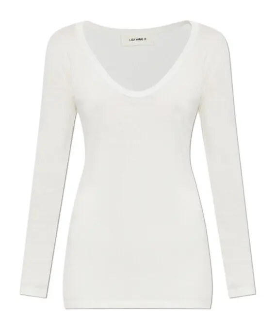 LISA YANG Amalea Scoop-neck Top - White