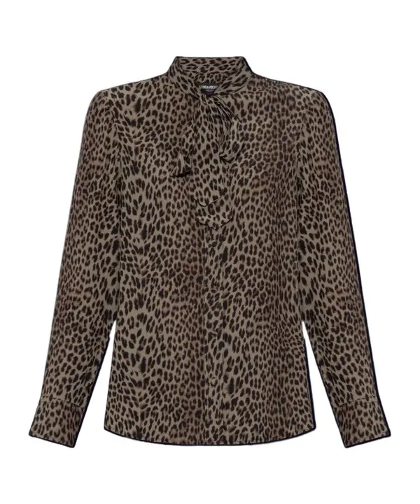 Zadig&Voltaire Leopard-print Tie-neck Blouse