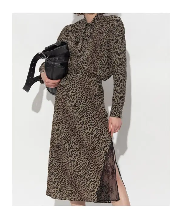 Zadig&Voltaire Leopard-print Tie-neck Blouse