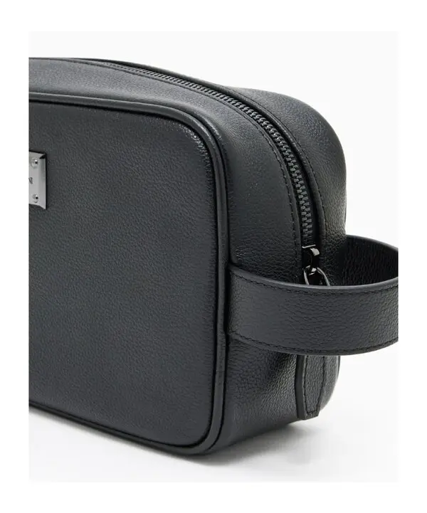 Emporio Armani Logo Plaque Toiletry Bag