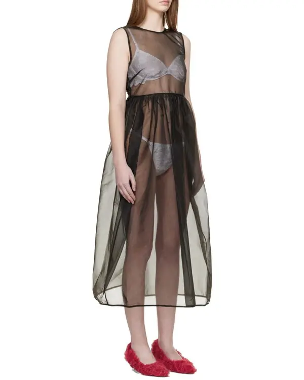 Cecilie Bahnsen Camilla Overlay Sheer Dress