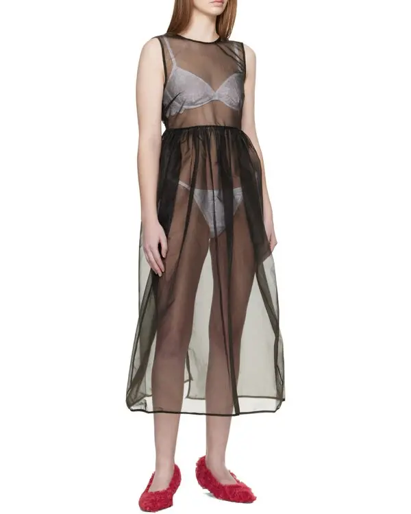 Cecilie Bahnsen Camilla Overlay Sheer Dress