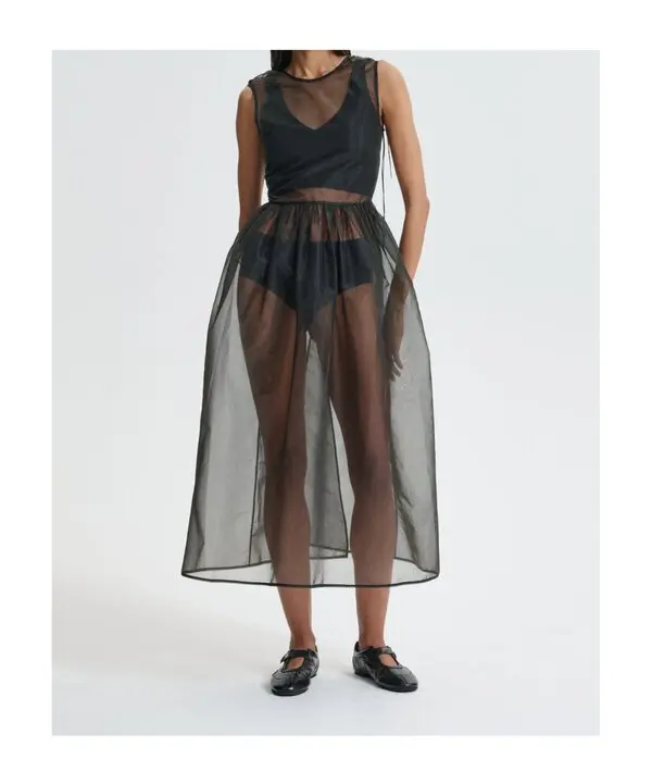Cecilie Bahnsen Camilla Overlay Sheer Dress