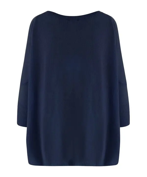 ALLUDE Cashmere V-neck Knitted Sweater - Blue
