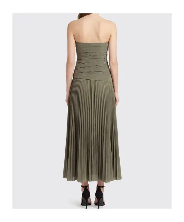 Simkhai Aria Pleated Strapless Dress