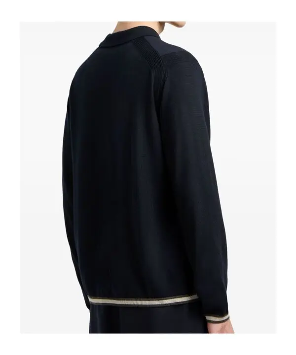 Emporio Armani Half-zip Wool Polo Shirt