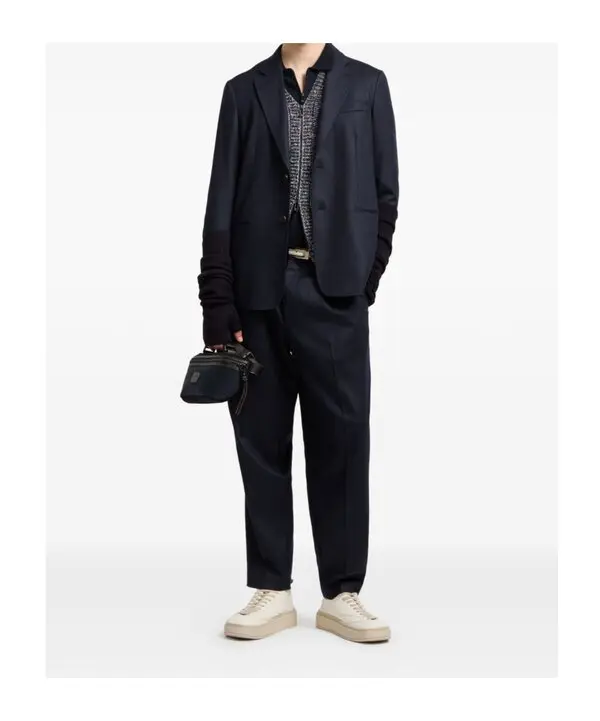 Emporio Armani Half-zip Wool Polo Shirt
