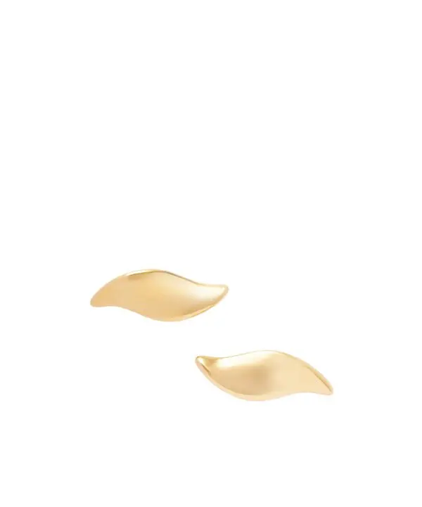 Khaite Leaf-shaped Gold-tone Metal Earrings - Yellow