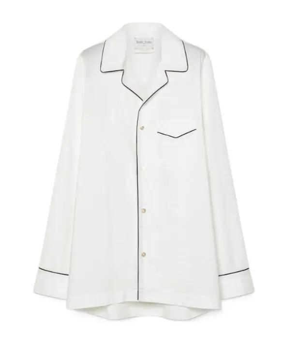 FORTE_FORTE Trim Long Sleeve Shirt - Crystal