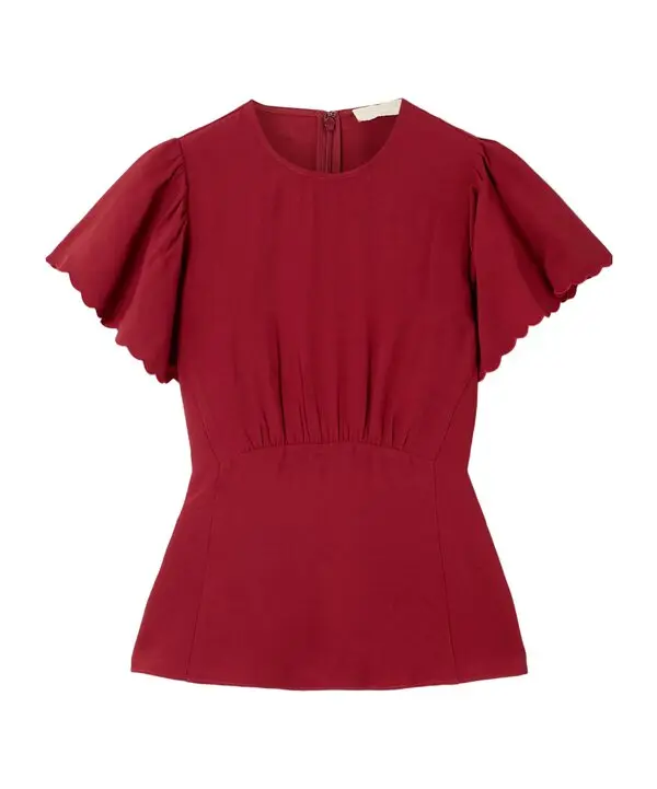 Ulla Johnson Nejma Ruffled Crepe Blouse