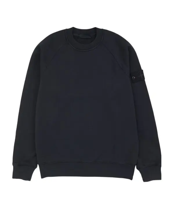 Stone Island Logo Patch Crewneck Sweatshirt - Blue