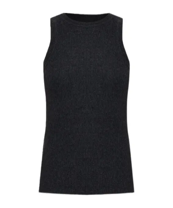 LISA YANG Ribbed Tank Top - Black