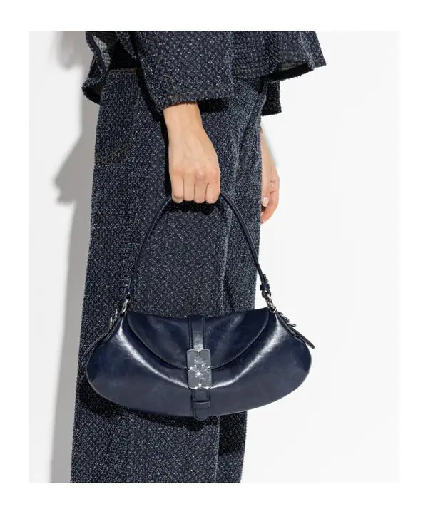 GANNI Logo Buckle Tote Bag - Black