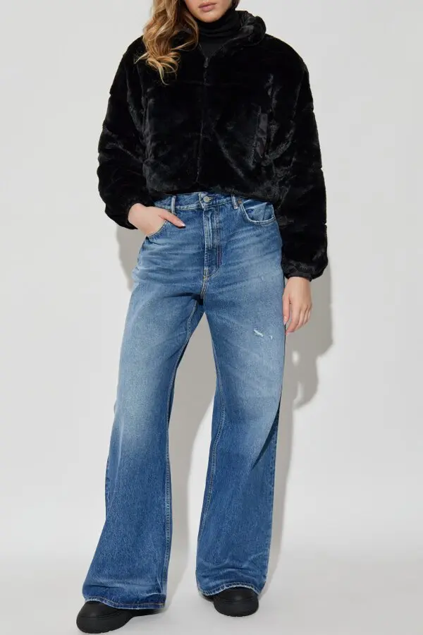SAVE THE DUCK Yuki High Neck Faux Fur Jacket