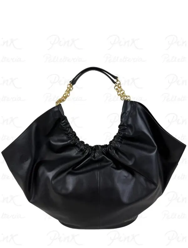 COCCINELLE Logo-embossed Leather Tote Bag - Black