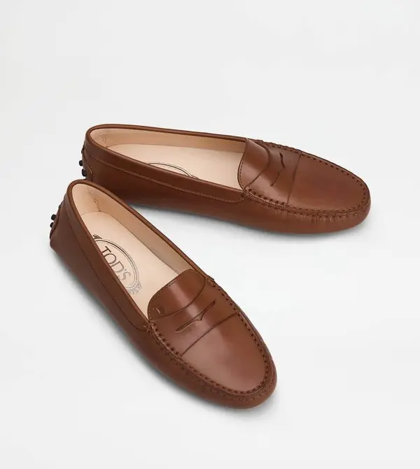 TOD'S Gommino Penny Slot Loafers - Brown