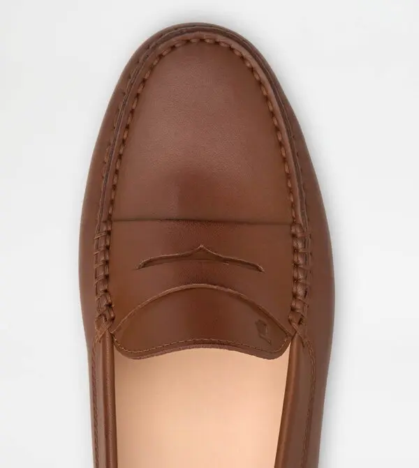 TOD'S Gommino Penny Slot Loafers - Brown