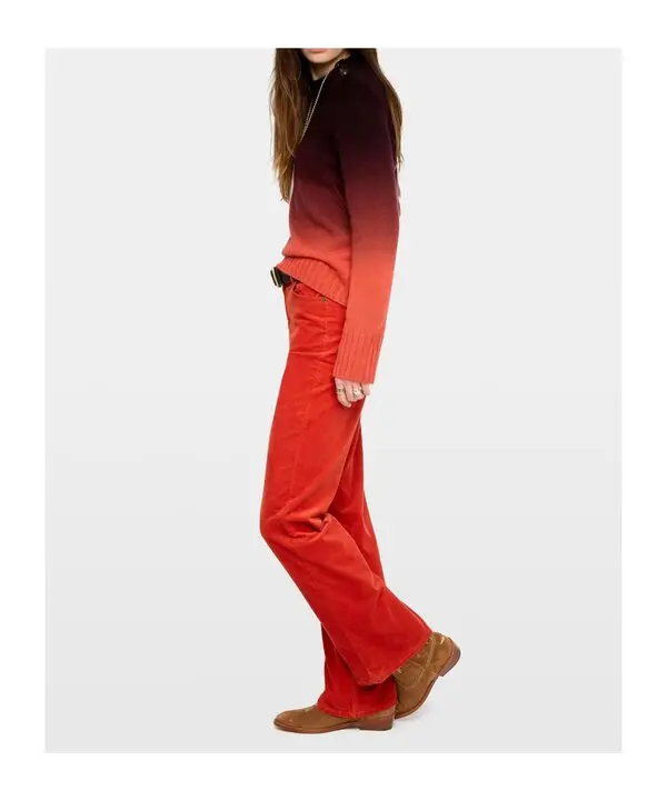 Zadig&Voltaire Gradient Dye Crew Neck Long Sleeve Sweater