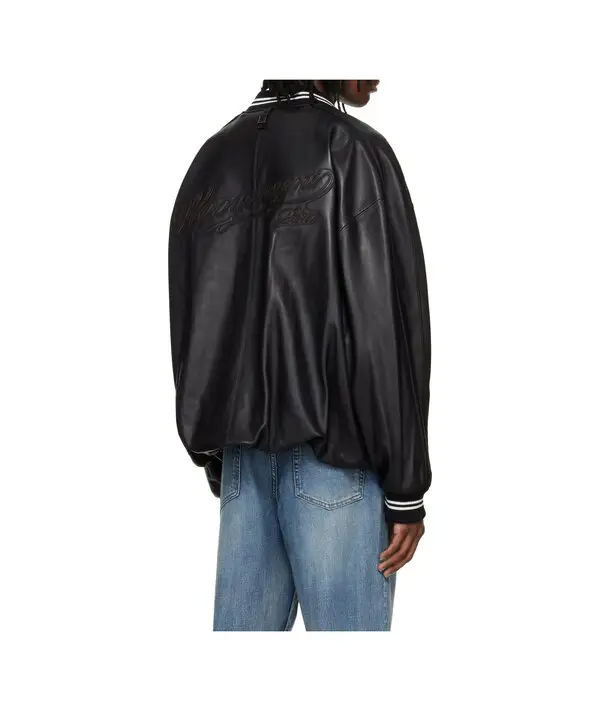 WOOYOUNGMI Leather Bomber Jacket
