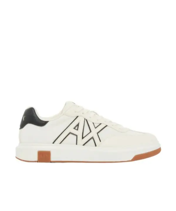 Armani Exchange Color-blocked Sneakers - Off-white/black