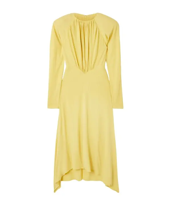 Stella McCartney Asymmetric Draped Crepe Midi Dress