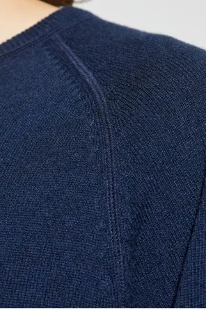 Officine Générale Crew Neck Long Sleeve Sweater - Navy Blue