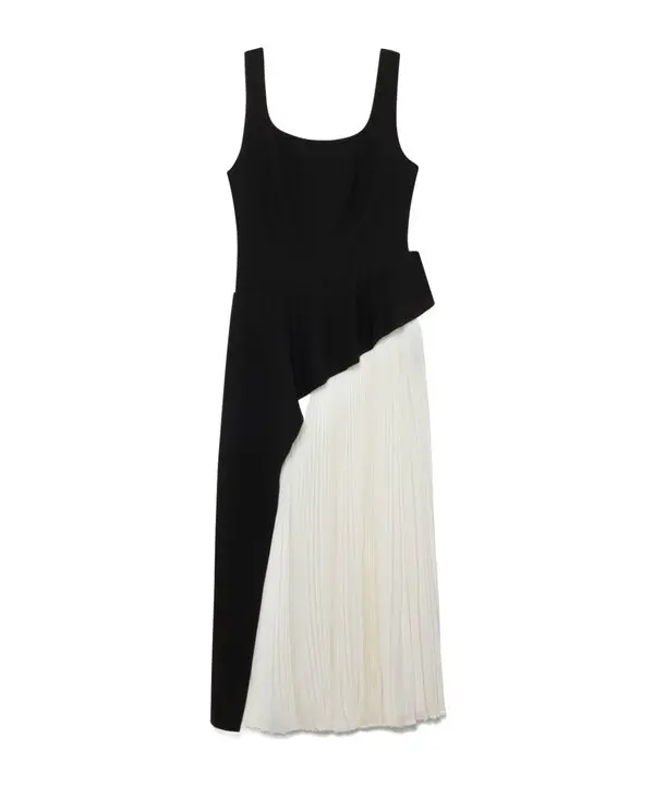 Simkhai Zayla Pleated Asymmetric Dress