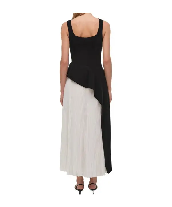Simkhai Zayla Pleated Asymmetric Dress